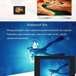 Multi-Function Shooting HF40 Sport Camera with 30m Waterproof Case, Generalplus 6624, 2.0 inch LCD Screen(Black/Gold) (Color : Blue)