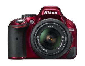 nikon d5200 cmos dslr with 18-55mm f/3.5-5.6 af-s nikkor zoom lens (red) (discontinued by manufacturer)