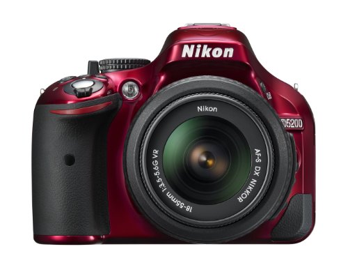 Nikon D5200 CMOS DSLR with 18-55mm f/3.5-5.6 AF-S NIKKOR Zoom Lens (Red) (Discontinued by Manufacturer)