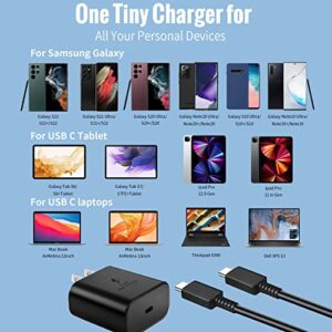 45W USB C Fast Charger,Super Fast Charger with 5FT Type C Fast Charging Cable for Samsung Galaxy A53/A73/A33/S23 Ultra/S23/S23+/S22 Ultra/ S22+/S21 ultra/S21/A20/A03S/S20/Z flip 3