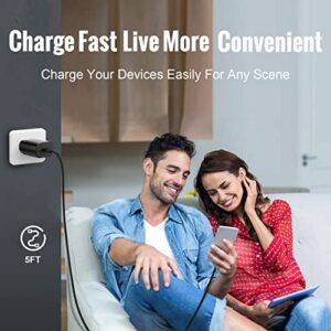 45W USB C Fast Charger,Super Fast Charger with 5FT Type C Fast Charging Cable for Samsung Galaxy A53/A73/A33/S23 Ultra/S23/S23+/S22 Ultra/ S22+/S21 ultra/S21/A20/A03S/S20/Z flip 3