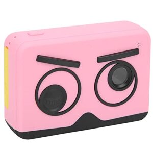 video camera, electronic gift multifunction dual lens mini ips screen kids camera with anti-lost strap for taking photos for recording videos(pink)