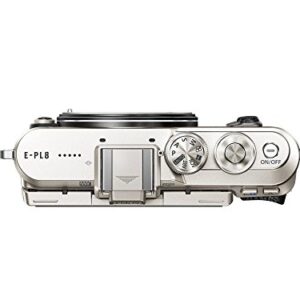 Olympus Pen E-PL8 Black Body with 14-42mm IIR Black Lens