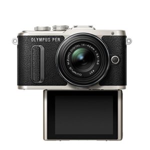 Olympus Pen E-PL8 Black Body with 14-42mm IIR Black Lens