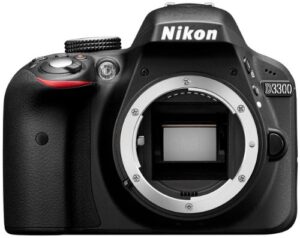 nikon d3300 digital slr camera body only – black (24.2mp) 3.0 inch lcd