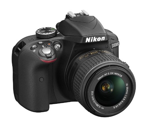 Nikon D3300 Digital SLR Camera Body Only - Black (24.2MP) 3.0 inch LCD