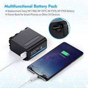 Powerextra Multifunctional Battery Pack with USB Output for Sony NP-F970, NP-F975, NP-F960, NP-F950, NP-F930 Battery