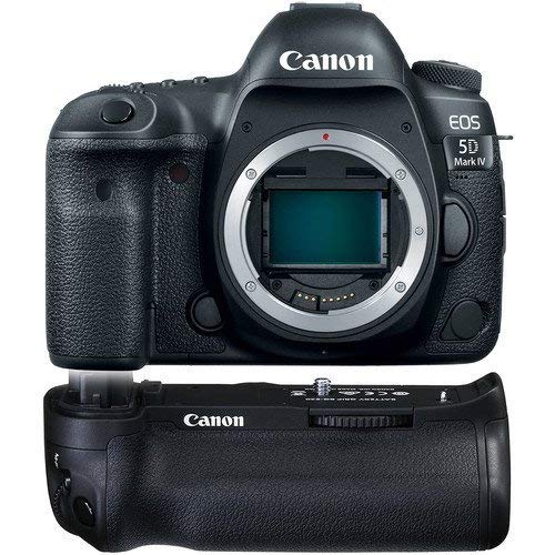 Canon EOS 5D Mark IV DSLR Camera + Canon BGE20 Grip + 256GB SDXC Card + Rode VideoMic GO + More (Renewed)