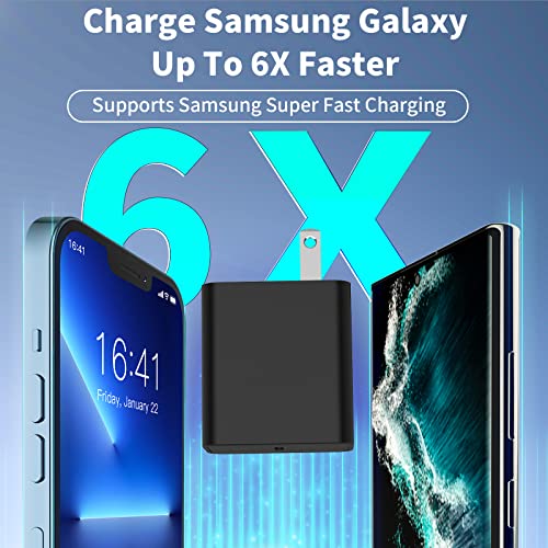 USB-C Super Fast Charging, LANWK 45W PD GaN Power PPS Fast Charger with 5FT Type C to C Quick Charge Cable for Samsung Galaxy S22/S22+/S22 Ultra/S21/S21+/S20/S20+/Note 20/10/9/Z Fold 3/Flip 3/iPad Pro