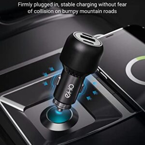 USB C Car Charger for Samsung Galaxy S22/S22 Ultra/S22+, EHO 95W PD3.0 PPS 45W 25W Super Fast Charging Dual USB C Car Charger QC3.0 30W Cigarette Lighter Adapter for Laptops, Tablets, iPhone, MacBook