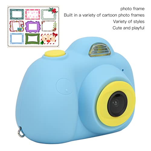 Entatial Children Cartoon Digital Camera, 1080P HD 2 Inch HD Screen Children Camera 610mAh Large Capacity Mini Convenient Safe with Data Cable for Taking Photo for Video