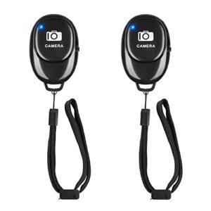 phone camera remote control(2 pack) for photos & videos, wireless camera remote shutter clicker compatible with iphone/android phone/ipad/tablets with adjustable wrist strap