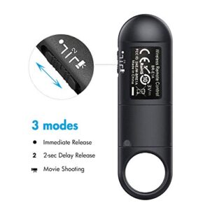 Wireless Camera Remote Shutter Release for Canon R3/ R7/ R10/ M50/ EOS M6 Mark II/R/RP /90D /6D Mark II /R5/ R6 /800D /850D /250D/Rebel SL2 /T7i /G5 X Mark II /G7 X Mark III, Replace Canon BR-E1