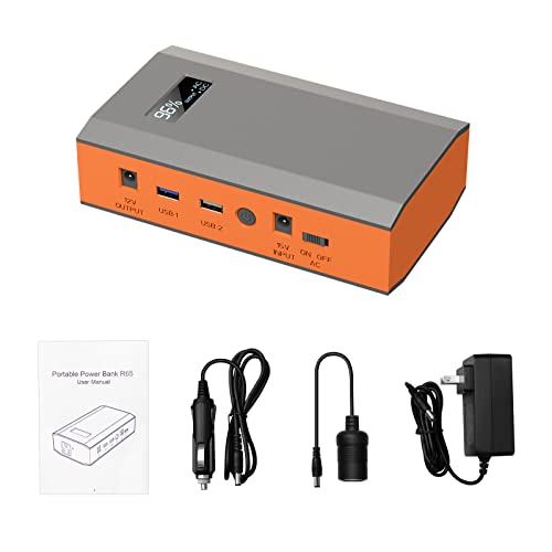 Portable Power Bank with AC Outlet, 65W/110V Portable Laptop Charger Battery Bank, 24000mAh/88.8Wh External Battery Power Pack,Backup Power Source for Outdoor Tent Camping RV Home Office Emergency