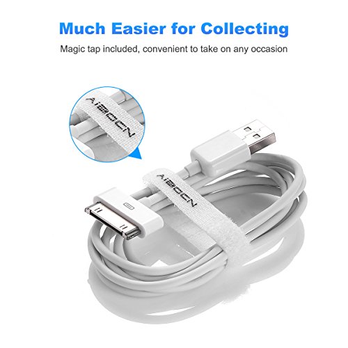 Aibocn MFi Certified 30 Pin Sync and Charge Dock Cable for iPhone 4 4S / iPad 1 2 3 / iPod Nano/iPod Touch - White