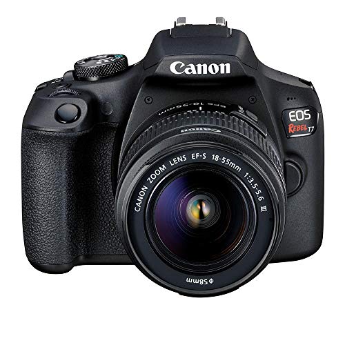 Canon Rebel T7 with 18-55mm III Lens Bundle Includes: Extra Replacement Battery and Travel Charger, Ultra 32GB SD, Slave Flash, Filter Kit, Backpack, 72" Monopod, Shutter Remote and More