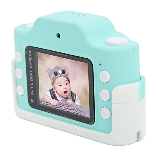 Zyyini Kids Camera, 2 Inch IPS Screen Mini Digital Children's Camera Dual-Camera Cartoon Video Player,with WiFi and Lanyard, for Girls Boys