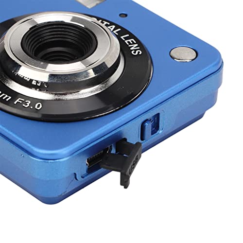 Compact Camera, 4K 2.7in LCD Digital Camera Anti Shake Portable for Photography (Blue)