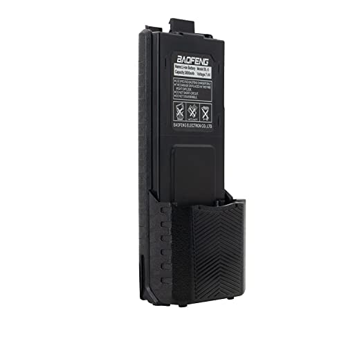 Original UV-5R BL-5L 3800mAh Extended for BaoFeng UV-5R Ham Radio Li-ion Rechargeable Battery Compatible with Baofeng UV-5R BF-8HP UV-5X RD-5R UV-5RTP UV-5R Plus UV-5RE Etc Two Way Radio (1Pack)