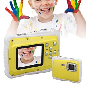 children camera,portable 12mp 8x digital zoom 2inch tft hd waterproof kids camera, birthday gift for boys girls family,support 32gb micro memory card (yellow)