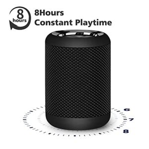 MAWODE T10 Waterproof Small Bluetooth Speakers - 8 Hr Playtime Portable Speaker - Lightweight Mini Wireless Shower Speaker - Aux & TF Card Support