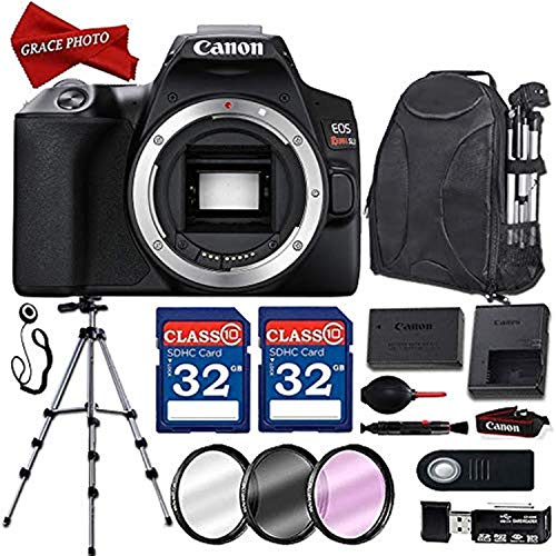 Rebel SL3 Digital SLR Camera (Body Only) with Deluxe Accessory Bundle incl. Memory Cards, Backpack and More