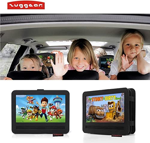 ZugGear Car Headrest Mount Holder Strap for Swivel and Flip Style Portable DVD Player - 9 Inch to 9.5 Inch Screen