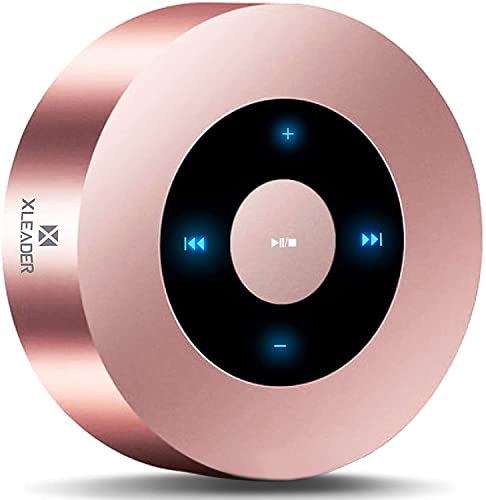 XLEADER [Smart Touch] Bluetooth Speaker SoundAngel A8 (3rd Gen) Premium Rose Gold Mini Speaker with Portable Waterproof Case Mic TF Card Aux, for iPhone iPad Shower Electronic Christmas Xmas Gifts