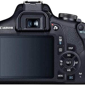 Canon EOS 2000D Rebel T7 Kit with EF-S 18-55mm f/3.5-5.6 III Lens + Accessory Bundle + Rtech Digital Cloth