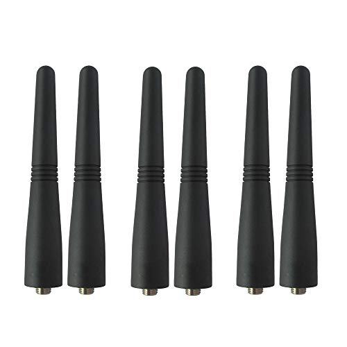 6 x VHF Antenna 136-174MHz Two-Way Radio Stubby 3.5 inch for Motorola Portable GP68 GP88 GP88S HT1250 HT750 CP040 CP185 CP200 PR400 SP10 SP21 SP50 Walkie Talkie