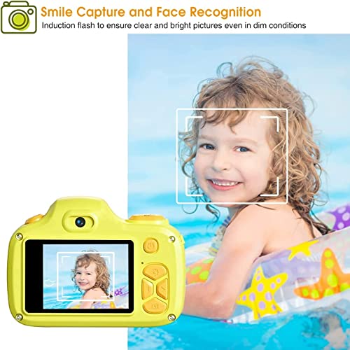 Digital Cameras for Kids Mini Portable Kids Camera 2.0in IPS Color Screen Children's Digital Camera with Photo/Video Function, HD 1080P Camera Children's Camera with Neck Lanyard for Gift