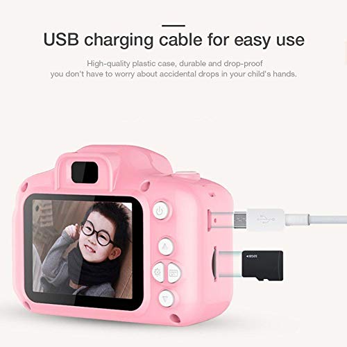 Alician Children Camera, Digital Kids Camera Selfie Camera, Mini SD Video Smart Shooting Digital Camera with 8GB Memory Card for Girls Boys Green