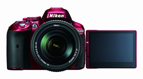 Nikon D5300 24.2 MP CMOS Digital SLR Camera with Built-in Wi-Fi and GPS Body Only (Red)