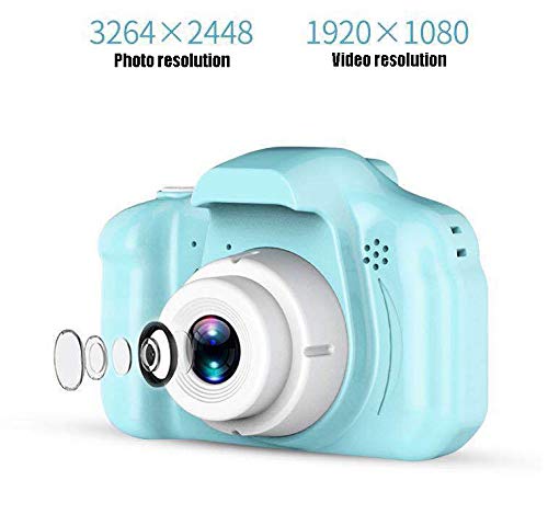 Alician Children Camera, Digital Kids Camera Selfie Camera, Mini SD Video Smart Shooting Digital Camera with 8GB Memory Card for Girls Boys Pink