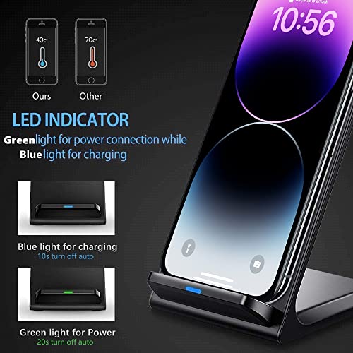 20W Fast Wireless Charger,Wireless Charging Stand Compatible with iPhone 14/14 Pro/13/12 Pro Max/Pro/11/11 Pro/X/8, Phone Charger for Galaxy S23/S23+/S22/S22 Ultra/S21/S20/S10/Note 20,Pixel/LG etc