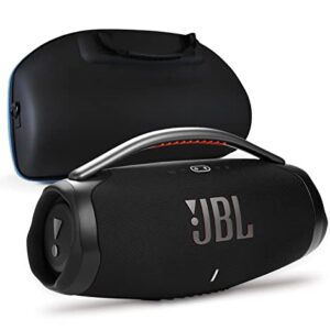 JBL Boombox 3 - Portable Bluetooth Speaker Bundle with divvi! Protective Hardshell Case - Black