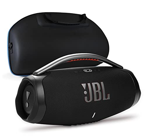 JBL Boombox 3 - Portable Bluetooth Speaker Bundle with divvi! Protective Hardshell Case - Black