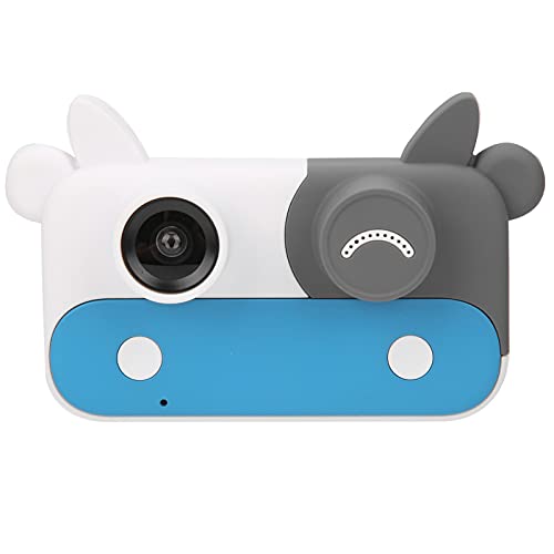 Portable Children Camera, Cute Cow Shape Kids Toy Camera, Support up to 32G Storage Card, with 15 Cartoon Photo Frames, 9 Special Effects