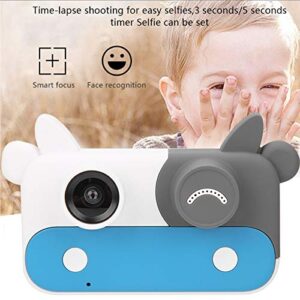 Portable Children Camera, Cute Cow Shape Kids Toy Camera, Support up to 32G Storage Card, with 15 Cartoon Photo Frames, 9 Special Effects