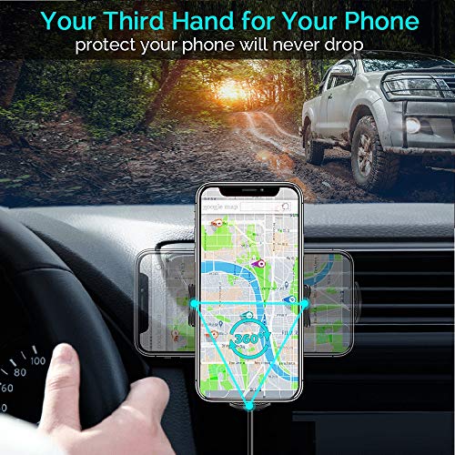 Wireless Car Charger Mount, Mikikin Auto-Clamping Qi 10W 7.5W Fast Charging Car Phone Holder Air Vent Compatible with iPhone 14 13 12 Pro Max Mini 11 XR XS X, Samsung Galaxy S23 S22 S21+ S10+ Note 20