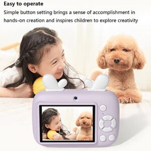 LINXHE Digital Camera, HD 1080P Camera with LCD Screen, Compact Portable Mini Cameras for Students, Teens, Kids (Color : Purple)