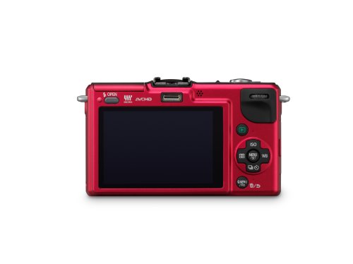 Panasonic Lumix DMC-GF2 12 MP Micro Four-Thirds Mirrorless Digital Camera with 3.0-Inch Touch-Screen LCD and 14-42mm Lens (Red)