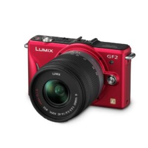 Panasonic Lumix DMC-GF2 12 MP Micro Four-Thirds Mirrorless Digital Camera with 3.0-Inch Touch-Screen LCD and 14-42mm Lens (Red)