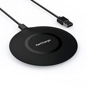 slim wireless charger, 15w fast wireless charging pad compatible with iphone 14/13/12/12 pro max/12 mini/11/xr/x/8 plus, samsung galaxy s21/s20 ultra/s10/s9/note 10, pixel 7/6 pro/5/4 xl (no adapter)