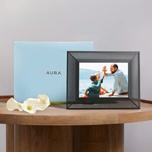 Aura Smith 2K WiFi Digital Picture Frame, 10.1”, Add Photos with Aura App, Free Unlimited Storage - Easy to Use - Plays Videos - The Best Digital Photo Frame - Black Onyx