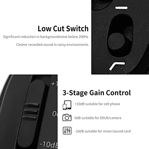 TAKSTAR SGC-600 Camera Microphone, Universal Shotgun Microphone for iPhone, Android Phone, Canon/Nikon/Sony Camera&Camcorder, Video Mic with Shock Mount, Windscreen and 3.5mm Jack