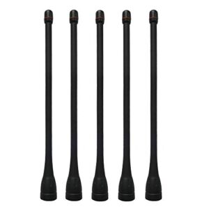 5 x uhf whip antenna for icom 2 way radio ic-f21 f21s f21br f24 f80 ic-f4000 f4011 f4021 f4061 f4161 fa-sc57u