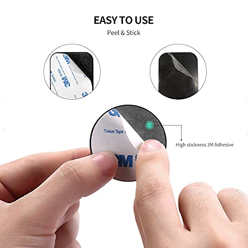 3M Adhesive Phone Magnet,4 Piece Magnet for Phone Case,Metal Plate for Phone Magnet,Magnet for Phone,Plate Phone Magnet Plate for Car Very Thin Metal Plates for Phone and Tablet S-07N(Silver)