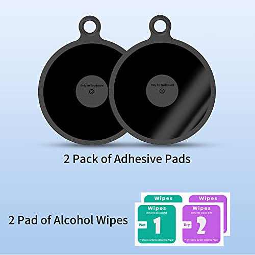 OQTIQ Sticky Adhesive 3M Pad 95mm (3.7") Dashboard Pad Mounting Disk for Suction Cup Phone Mount [2 Pack] for Tom Tom Garmin GPS Suction Mount Replacement Heat Resistant Sticky pad for Car, Truck, Van