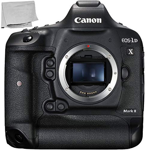 Canon EOS-1D X Mark II DSLR Camera (Body Only) with Microfiber Cleaning Cloth – Renewed